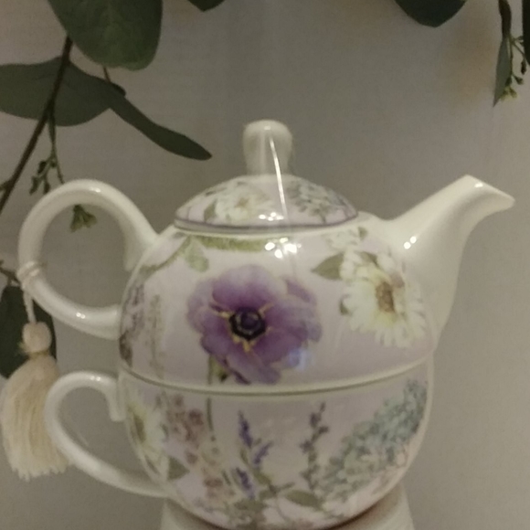 Kitchen | Porcelain Romantic Summer River Tea For One | Poshmark